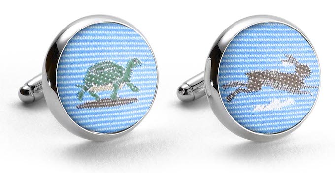 Tortoise & Hare: Cufflinks - Blue – Peter-Blair Accessories